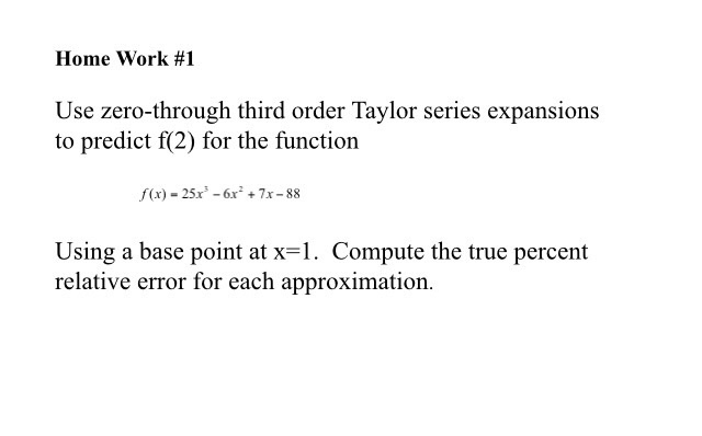 Use zero-through third order Taylor series expansions | Chegg.com