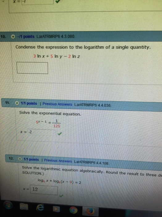 Solved Condense the expression to the logarithm of a single | Chegg.com
