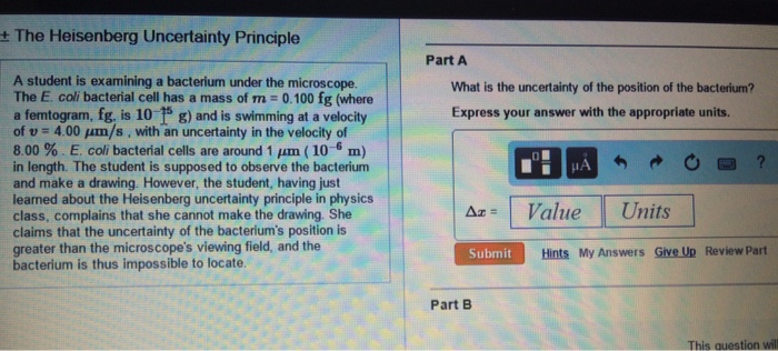 Solved A student is examining a bacterium under the | Chegg.com