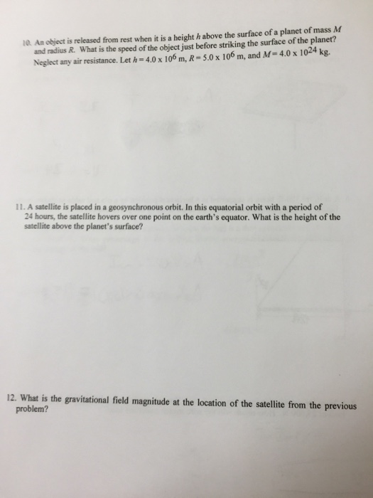 Solved An Object Is Released From Rest When It Is A Height H