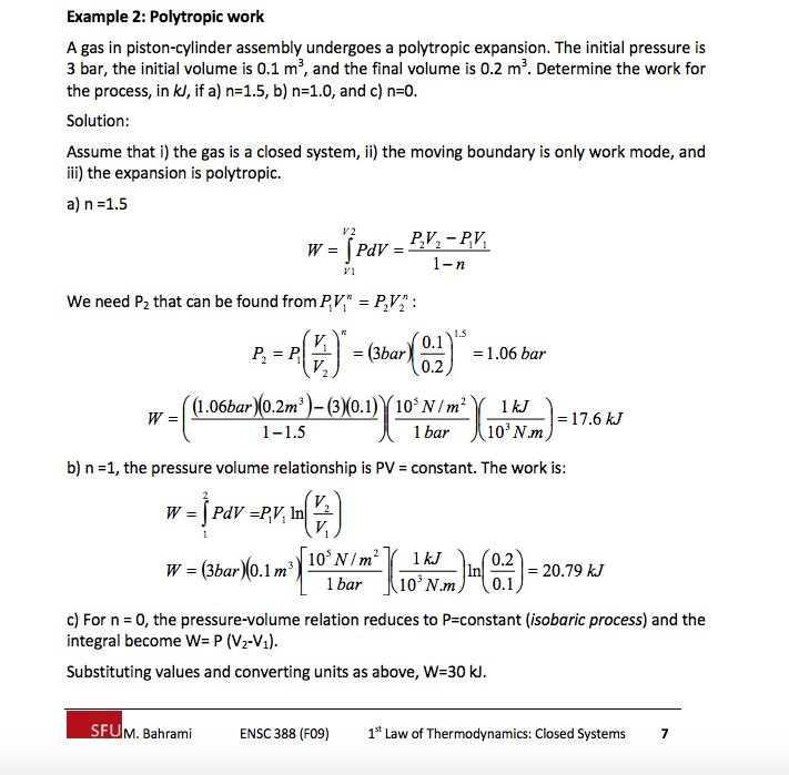 Solved Recall Example 2 in which we evaluated the work of a | Chegg.com