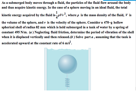 Solved As a submerged body moves through a fluid, the | Chegg.com
