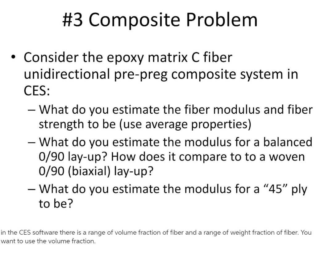 Solved #3 Composite Problem Consider the epoxy matrix C | Chegg.com