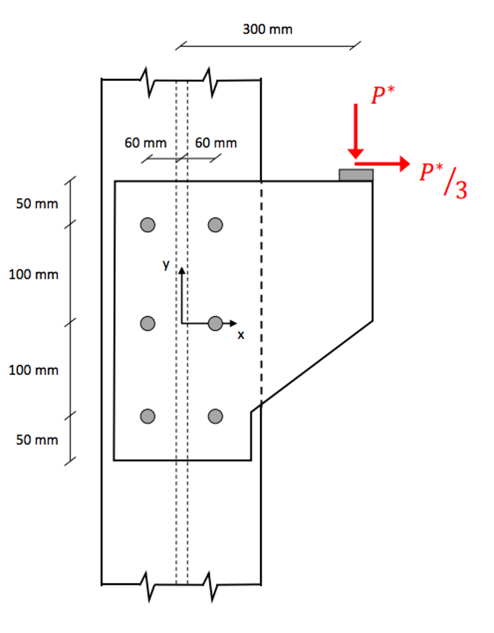 Solved Calculate the design loads P and P"/3 for the bolted | Chegg.com