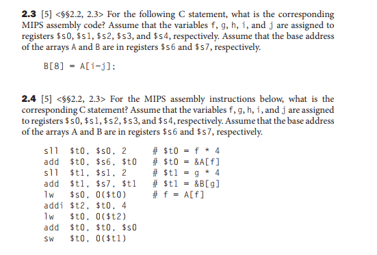 Solved 23 5 For The Following C Statement 
