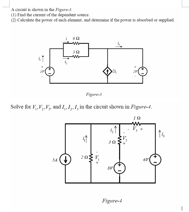 Solved A circuit is shown in the Figure-3. Find the current | Chegg.com