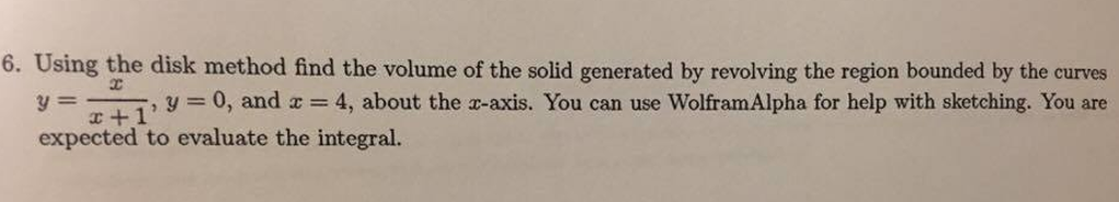Solved Using the disk method find the volume of the solid | Chegg.com