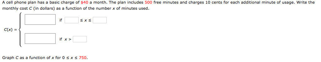 Solved A cell phone plan has a basic charge of $40 a month. | Chegg.com