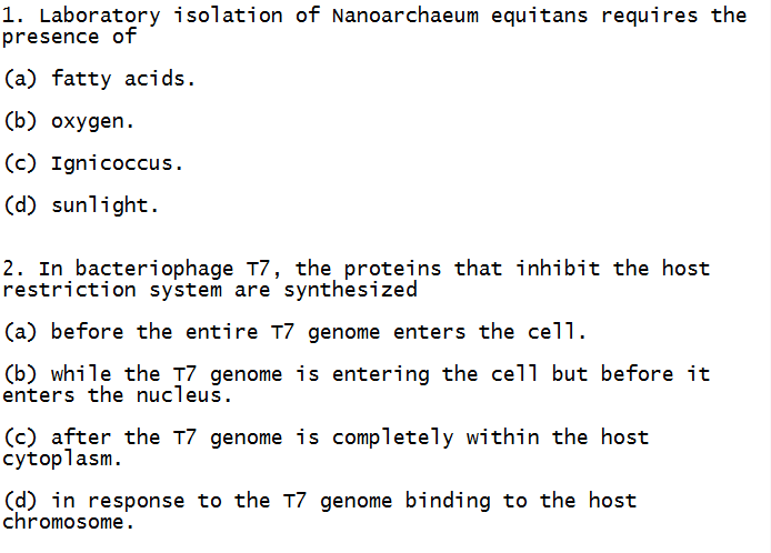 Solved Laboratory isolation of Nanoarchaeum equitans | Chegg.com