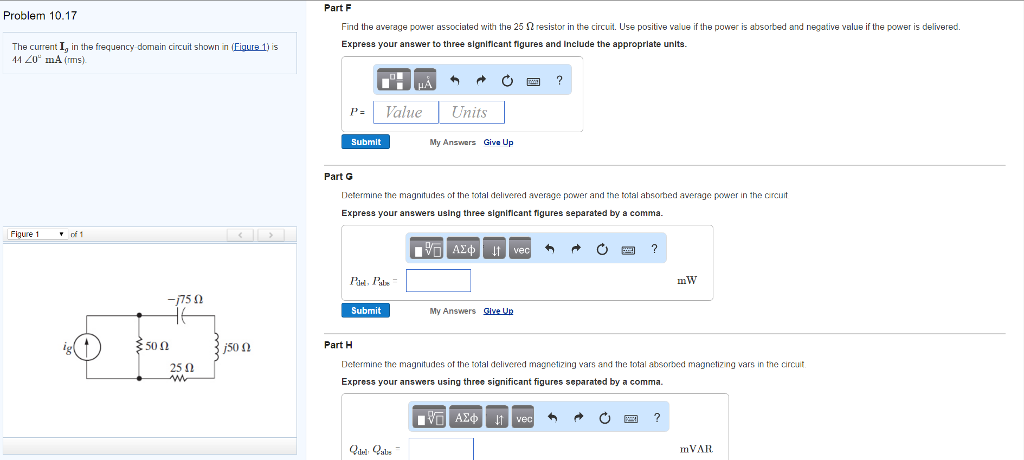 Solved The current I_o in the frequency domain circuit shown | Chegg.com