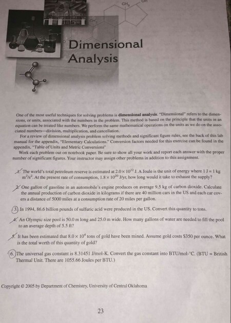 Solved Dimensional Analysis One of the most useful | Chegg.com