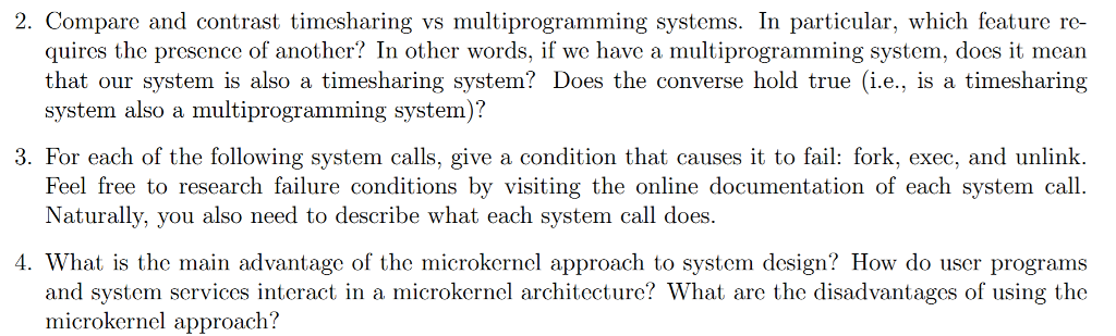 Solved Compare and contrast timesharing vs multiprogramming | Chegg.com