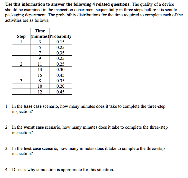 Solved Use this information to answer the following 4 | Chegg.com