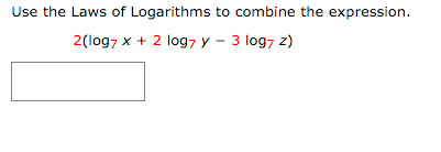 Solved Use the Laws of Logarithms to combine the expression. | Chegg.com