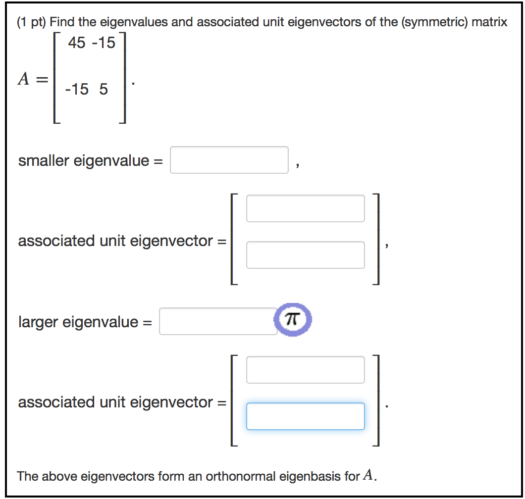 Solved Find the eigenvalues and associated unit eigenvectors | Chegg.com
