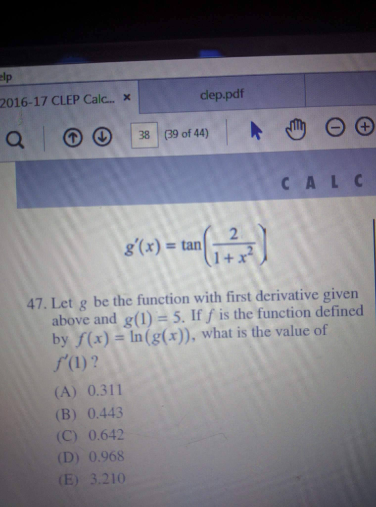 Solved Let g be the function with first derivative given | Chegg.com