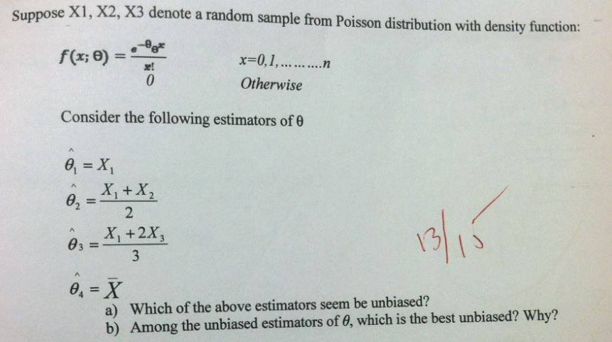 Solved Suppose XI, X2, X3 denote a random sample from | Chegg.com