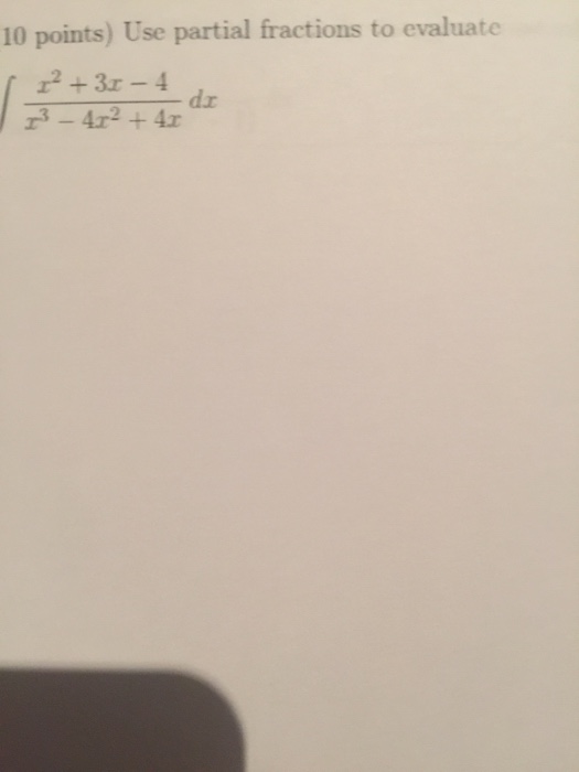 Solved Use partial fractions to evaluate integral x^2 + 3x | Chegg.com
