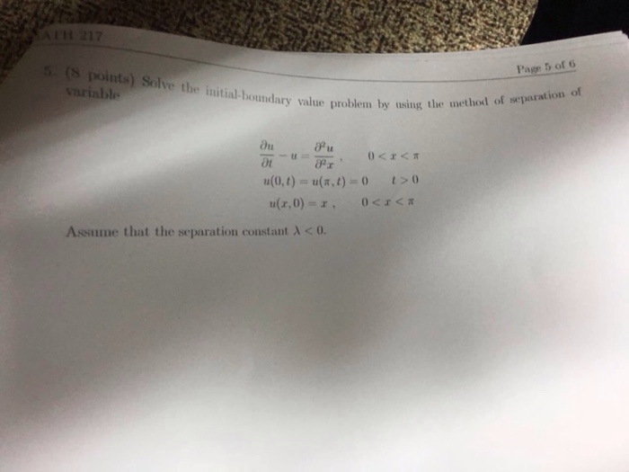 Solved Solve The Initial Boundary Value Problem By Using The 4282