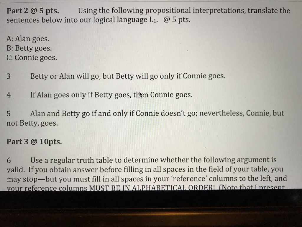 Solved Using the following propositional interpretations, | Chegg.com