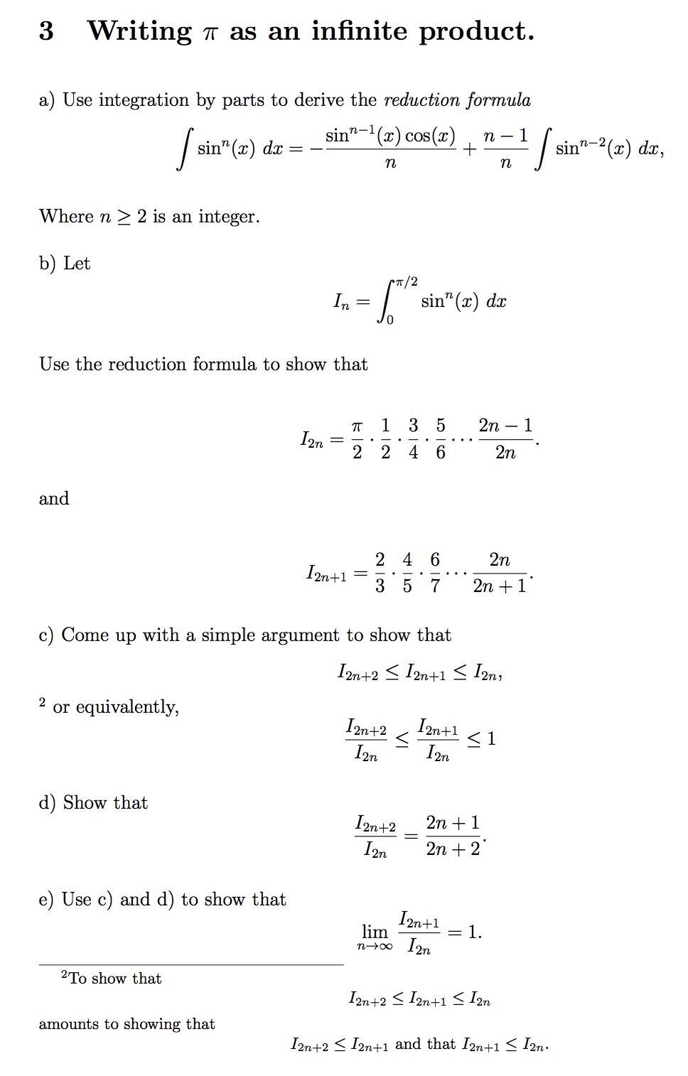Solved 3 Writing T as an infinite product. a) Use | Chegg.com