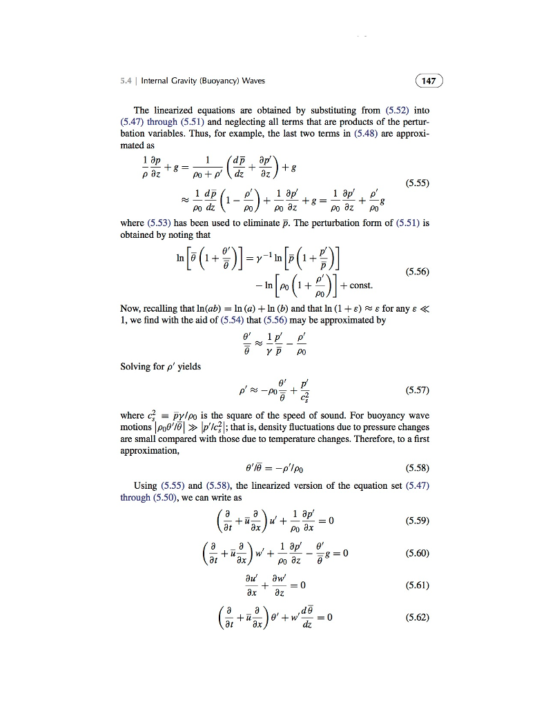 Structure of internal gravity waves. In the | Chegg.com