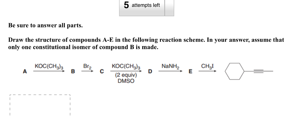 Solved Draw the structure of compounds A-E in the following | Chegg.com