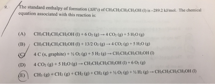 Solved The standard enthalpy of formation (delta H degree_f) | Chegg.com