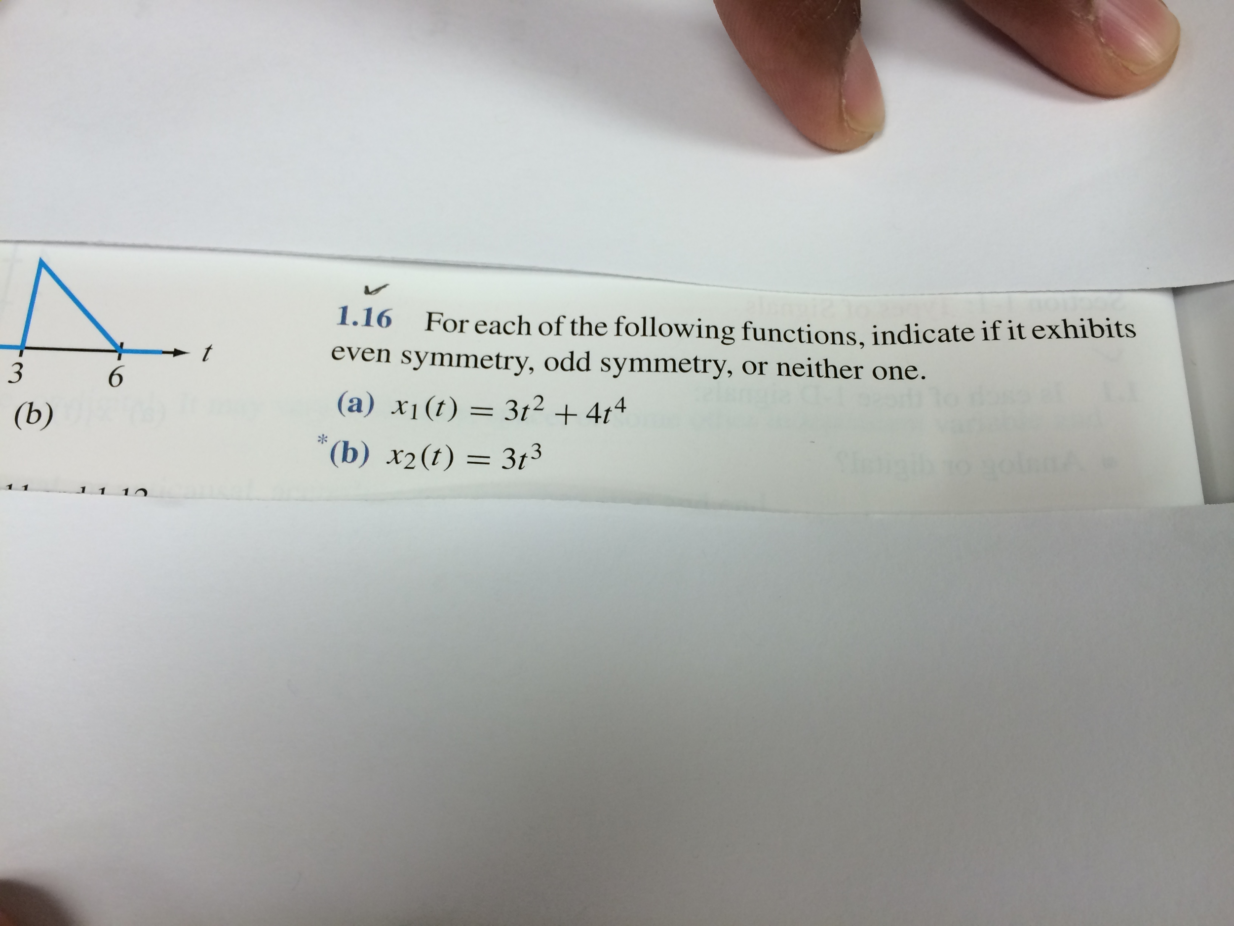 Solved 1.16 For each of the following functions, indicate if | Chegg.com