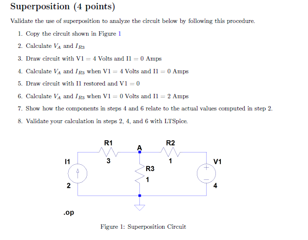 Solved Validate the use of superposition to analyze the | Chegg.com