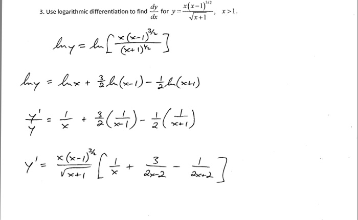 Solved Can you please explain me the process of logarithmic | Chegg.com