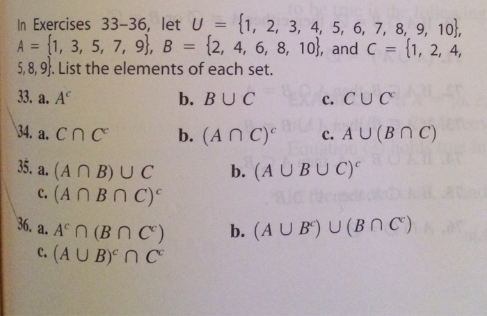 Solved Let U = {1, 2, 3, 4, 5, 6, 7, 8, 9, 10}, A= (1, 3, 5, | Chegg.com