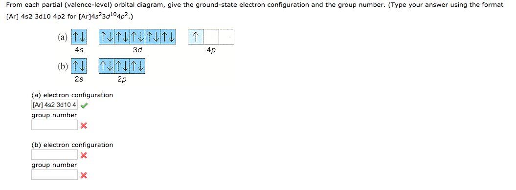 Solved From each partial (valence-level) orbital diagram, | Chegg.com