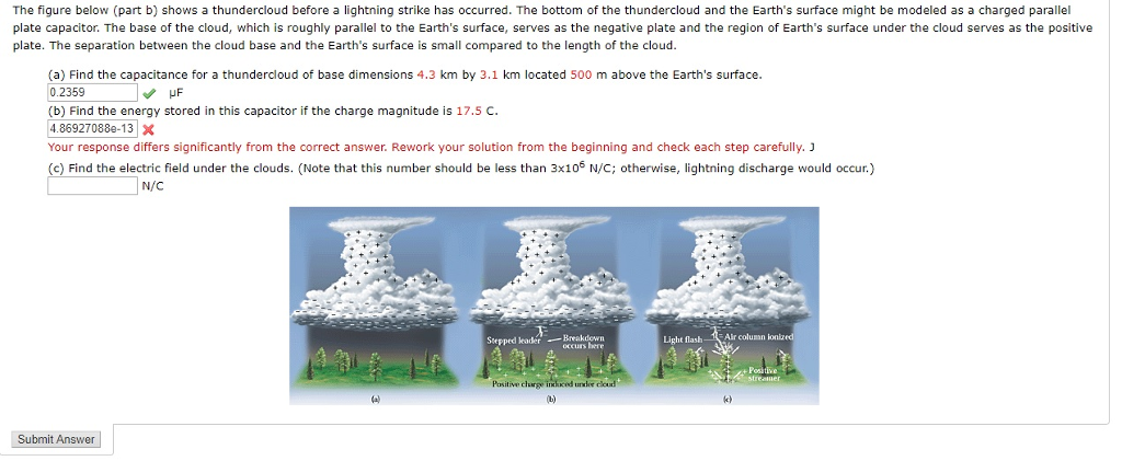 Solved The figure below (part b) shows a thundercloud before | Chegg.com