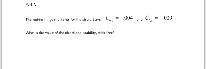 Solved Lateral-Directional Static Stability & Control The | Chegg.com Solved Lateral-Directional Static Stability & Control The | Chegg.com