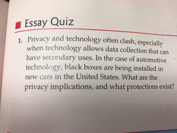 Solved Privacy and technology often clash, especially when | Chegg.com