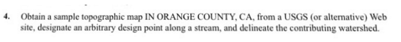 Solved 4. Obtain a sample topographic map IN ORANGE COUNTY, | Chegg.com