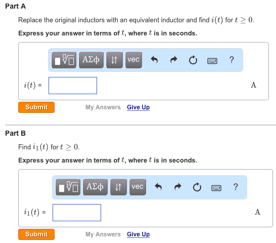 Solved The two parallel inductors in the following figure | Chegg.com
