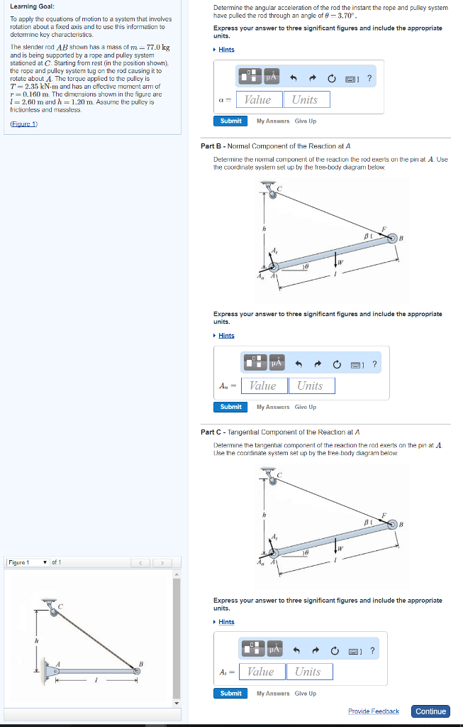 Solved Learning Goal Determine the angular acceleration of | Chegg.com