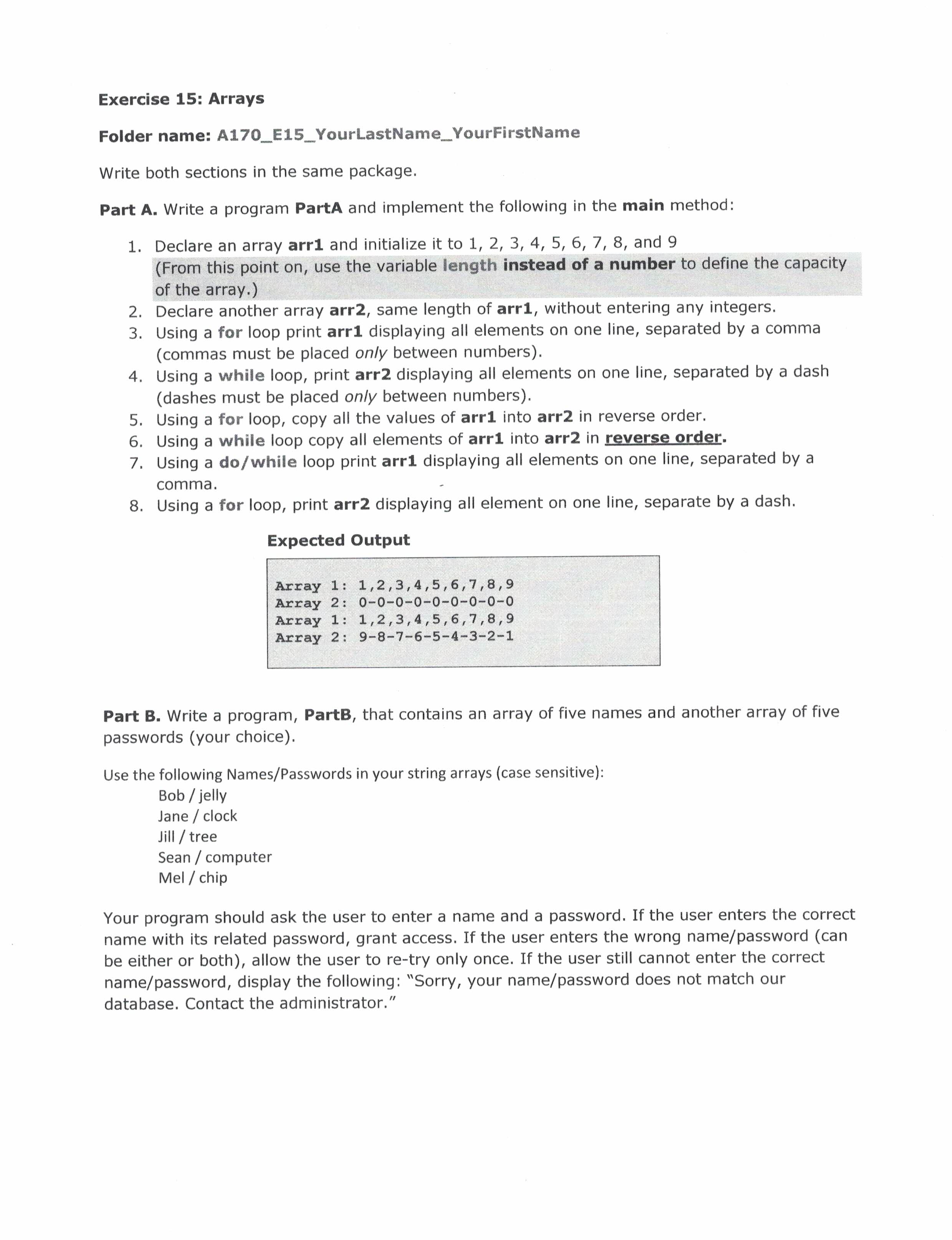 Solved Folder name: A170_E15_YourLastName__YourFirstName | Chegg.com