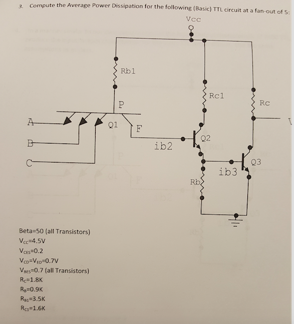 Solved Compute the Average Power Dissipation for the | Chegg.com