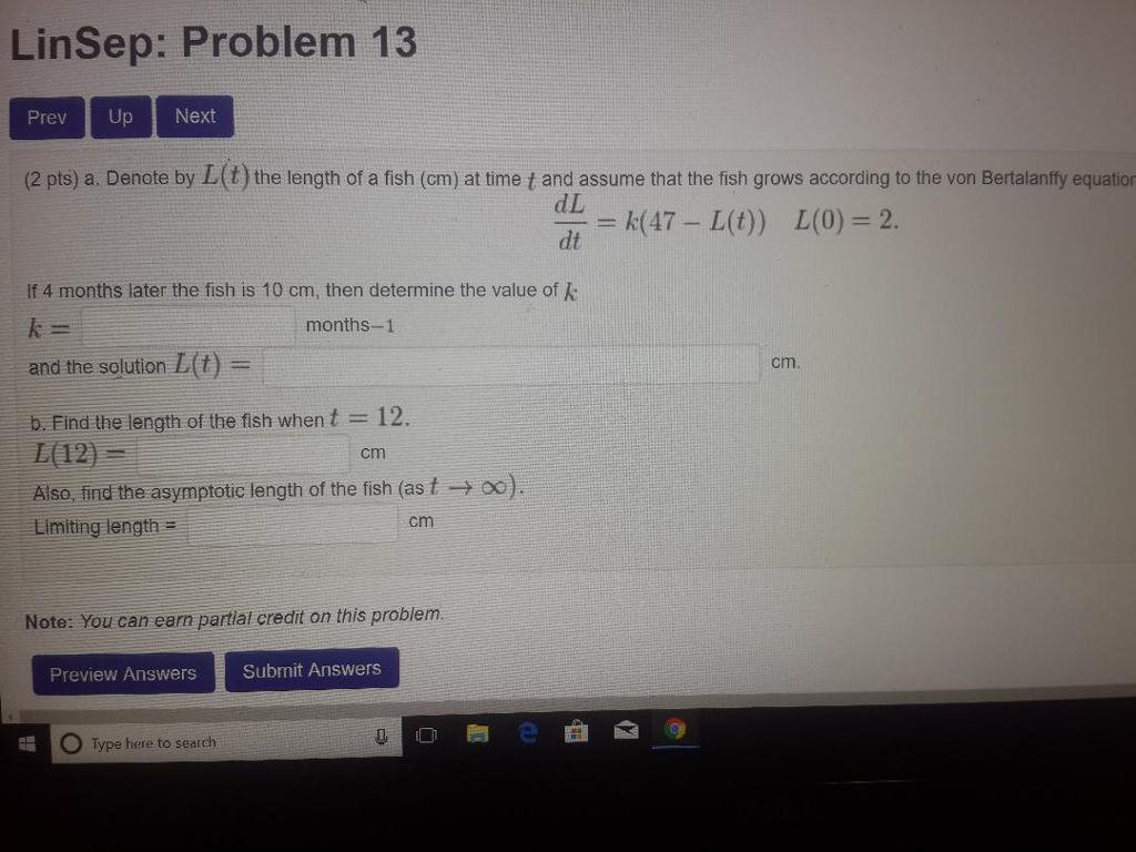 Solved LinSep: Problem 13 Prev UpNext (2 pts) a. Denote by | Chegg.com