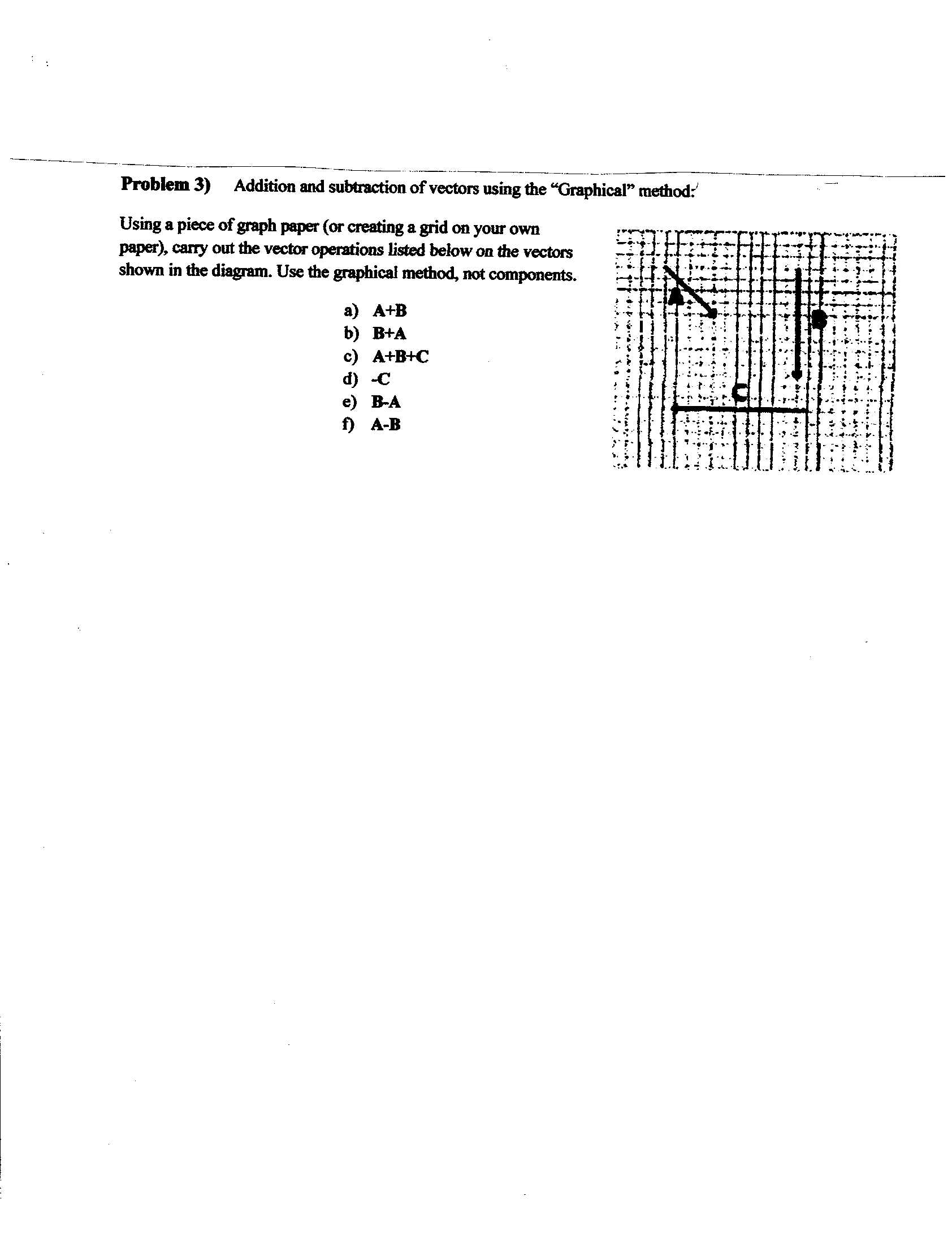 Solved Addition and subtraction of vectors using the | Chegg.com Solved Addition and subtraction of vectors using the | Chegg.com
