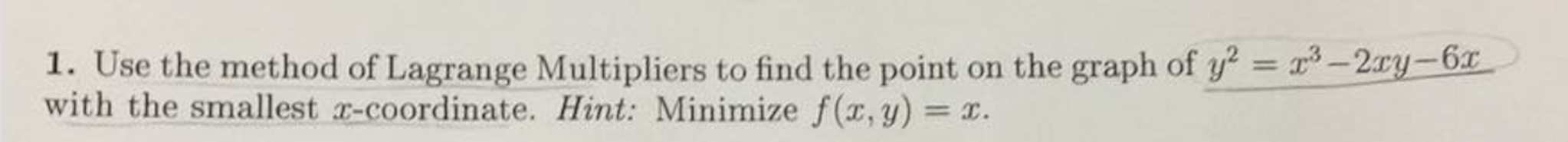 Solved Use the method of lagrange multipliers to find the | Chegg.com