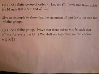 Solved Let G be a finite group of order n. let a G. Prove | Chegg.com