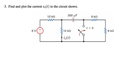 Solved Find and plot the current i_0(t) in the circuit | Chegg.com