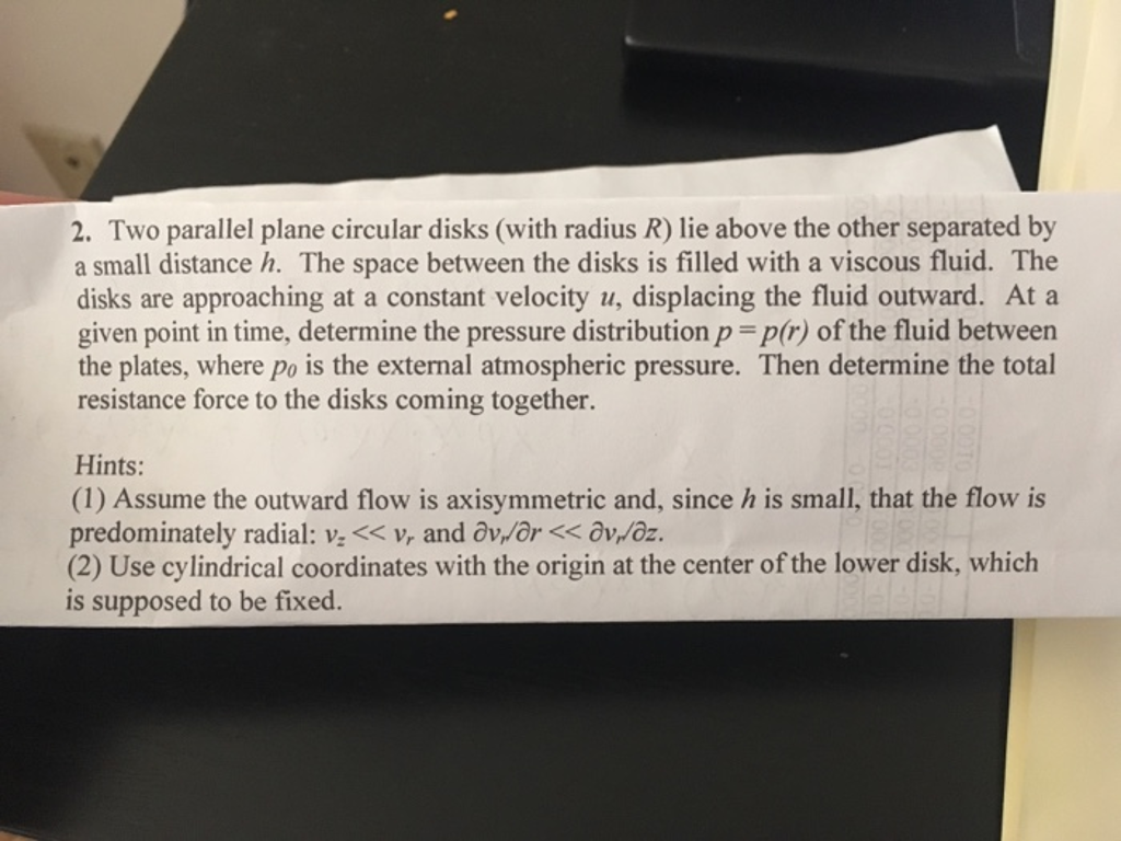 Two parallel plane circular disks (with radius R) lie | Chegg.com