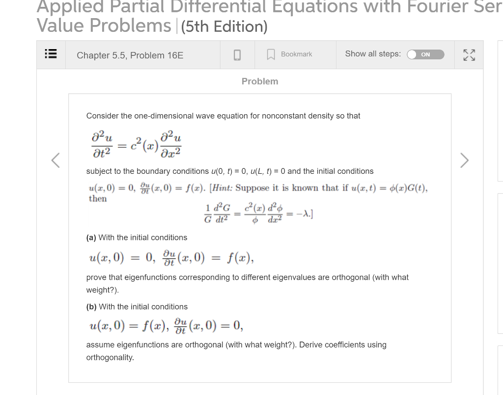 Applied Partial Differential Equations with Fourier | Chegg.com