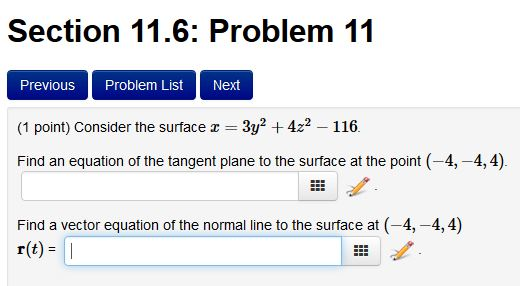 Solved Consider the surface x = 3y^2 + 4z^2 - 116. Find an | Chegg.com