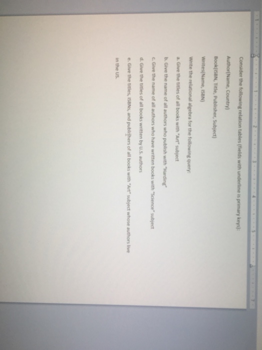 Solved Consider the following relation tables (fields with | Chegg.com Solved Consider the following relation tables (fields with | Chegg.com